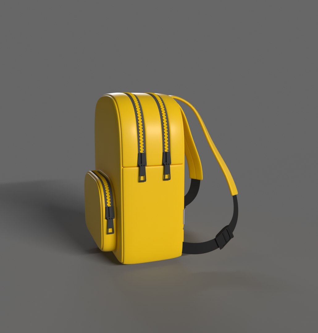 Stylized Backpack 3d Obj