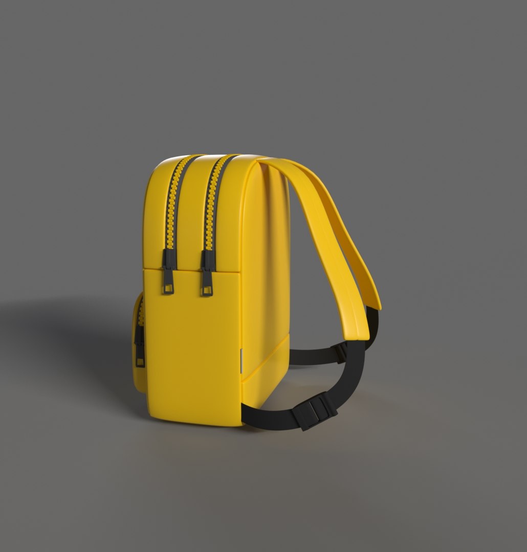Stylized Backpack 3d Obj