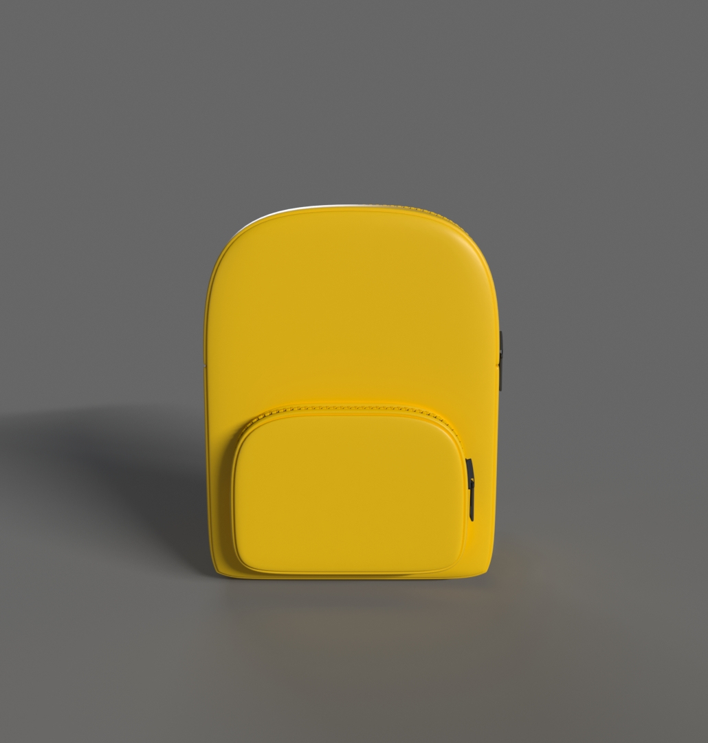 stylized backpack 3d obj