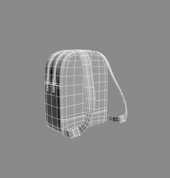 stylized backpack 3d obj