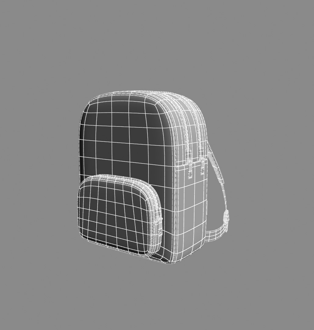 Stylized Backpack 3d Obj