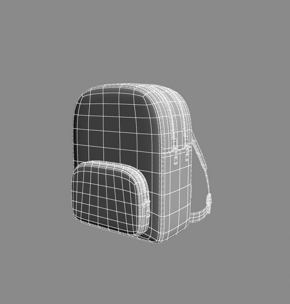 stylized backpack 3d obj
