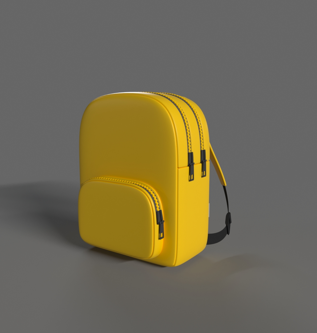 stylized backpack 3d obj