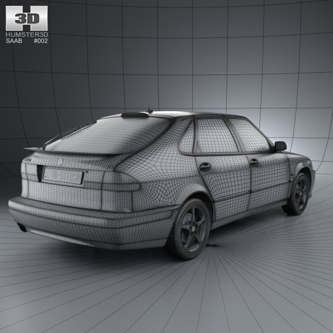 3d Model Saab 9-3 2001