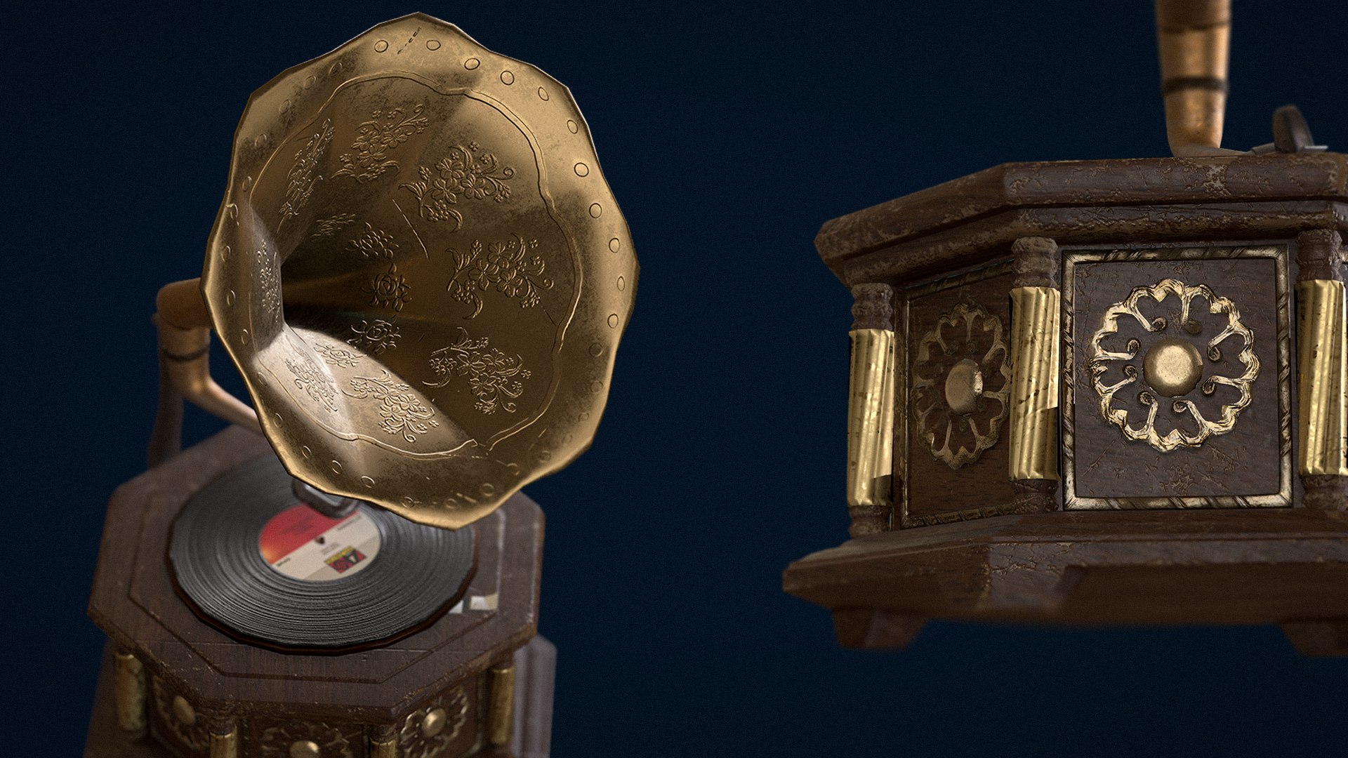 3D Gramophone Game Ready Model - TurboSquid 1970039