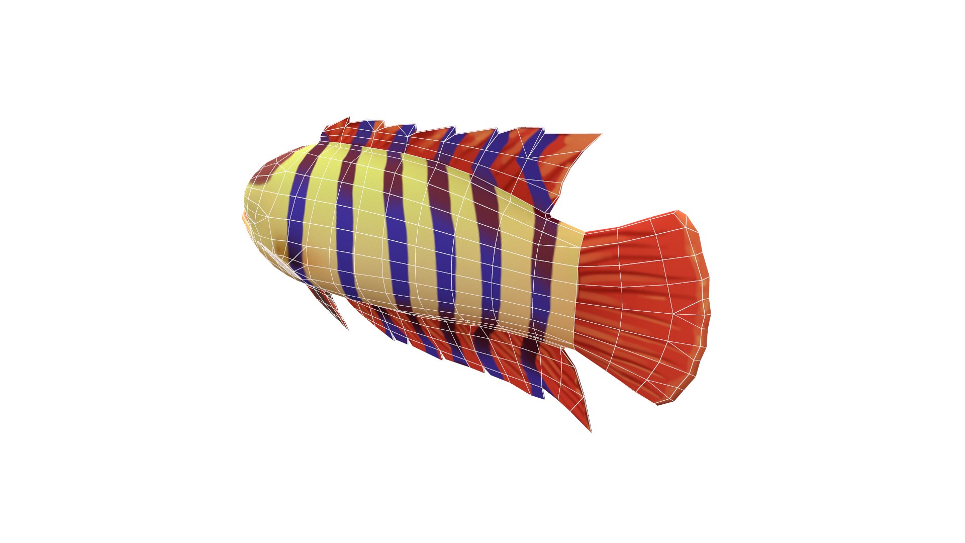 3D Ornate Climbing Perch Fish Toon - TurboSquid 1586333