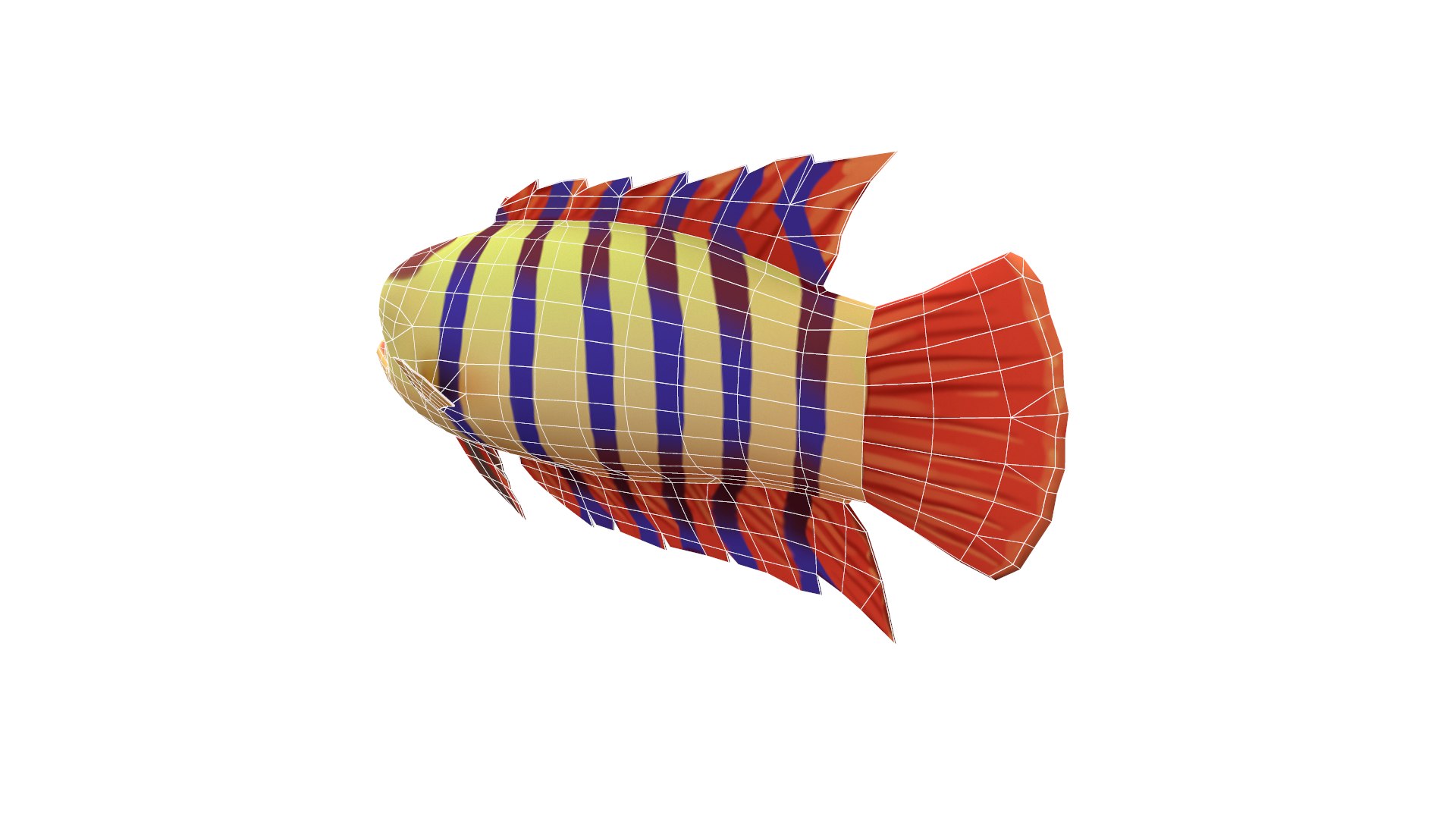 3D Ornate Climbing Perch Fish Toon - TurboSquid 1586333