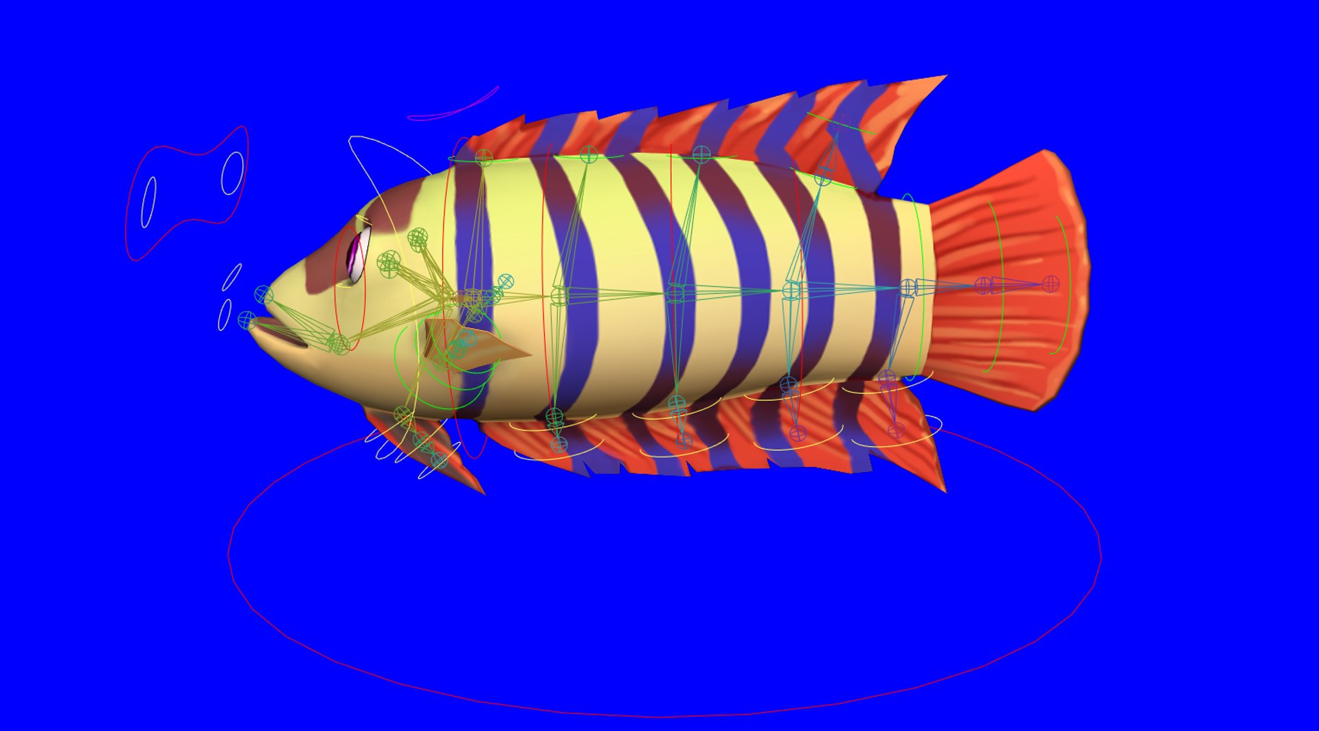3D Ornate Climbing Perch Fish Toon - TurboSquid 1586333