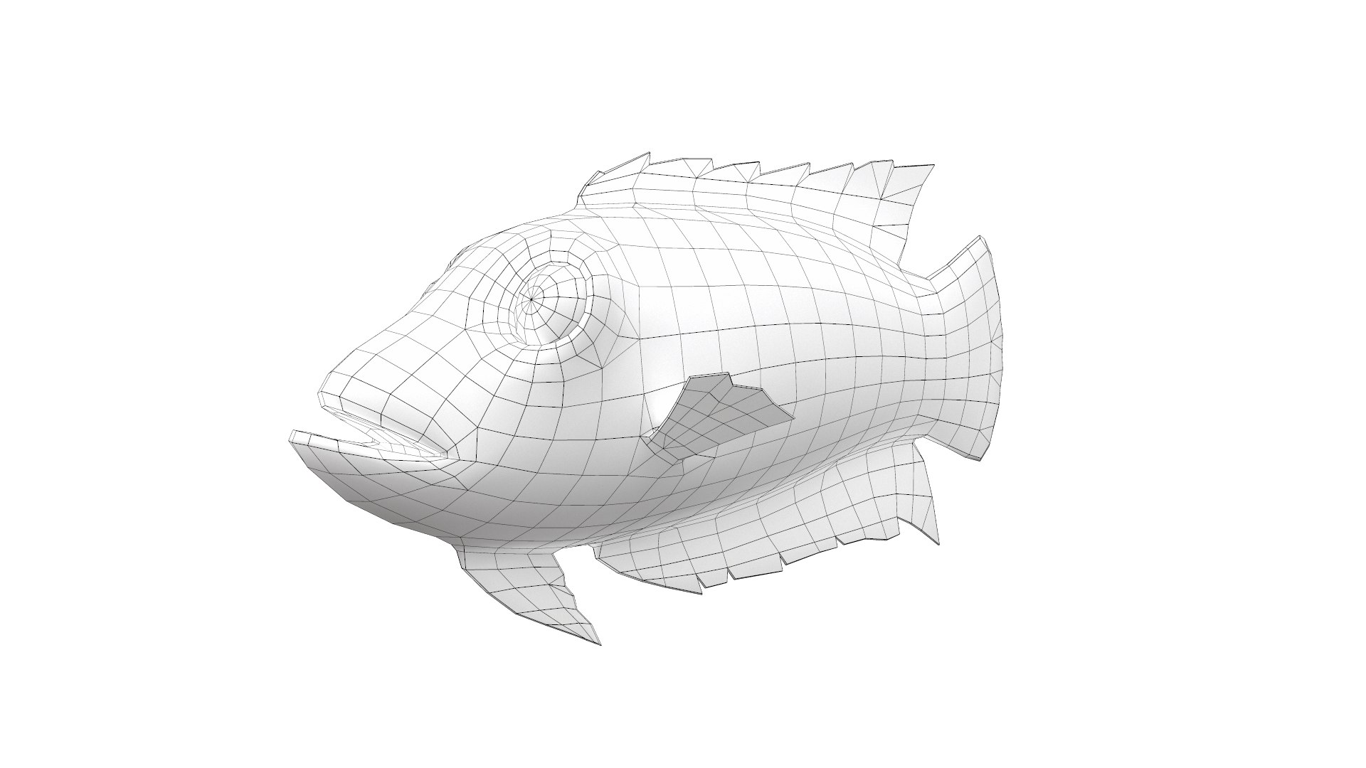 3D Ornate Climbing Perch Fish Toon - TurboSquid 1586333