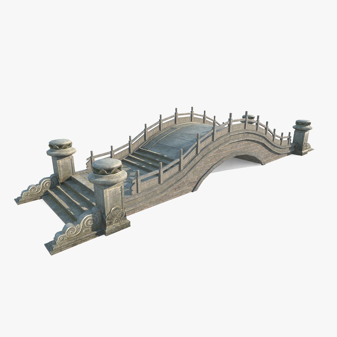 Stone Arch Bridge Of Ancient Asian Architecture Model - TurboSquid 2033471