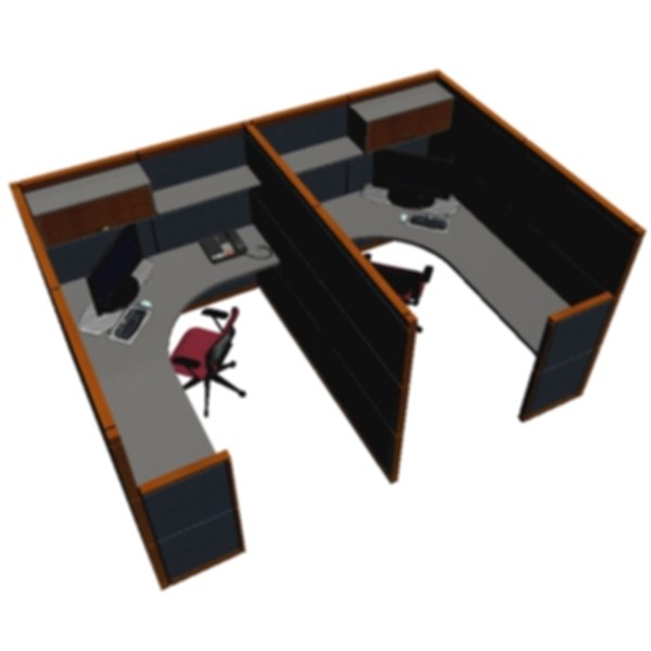 3ds max cubicle workstation
