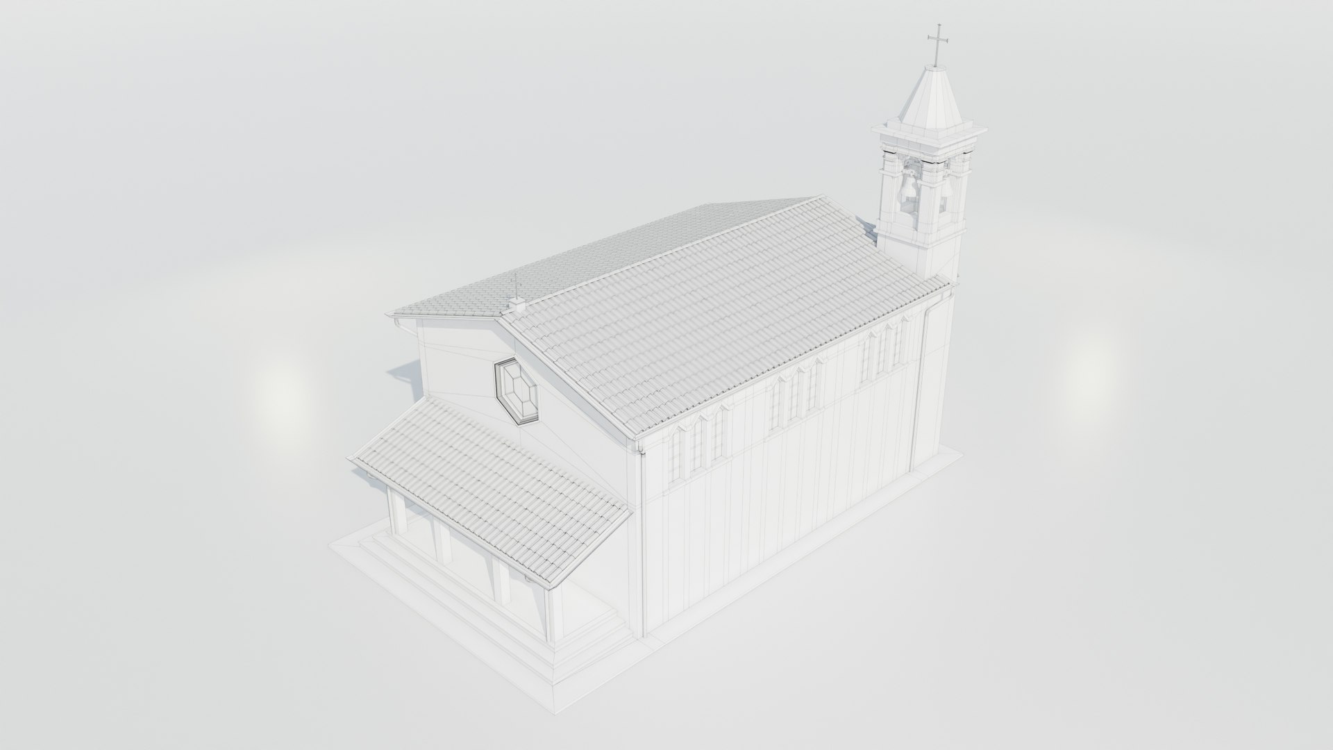 Italian Country Church 3D model - TurboSquid 2158253