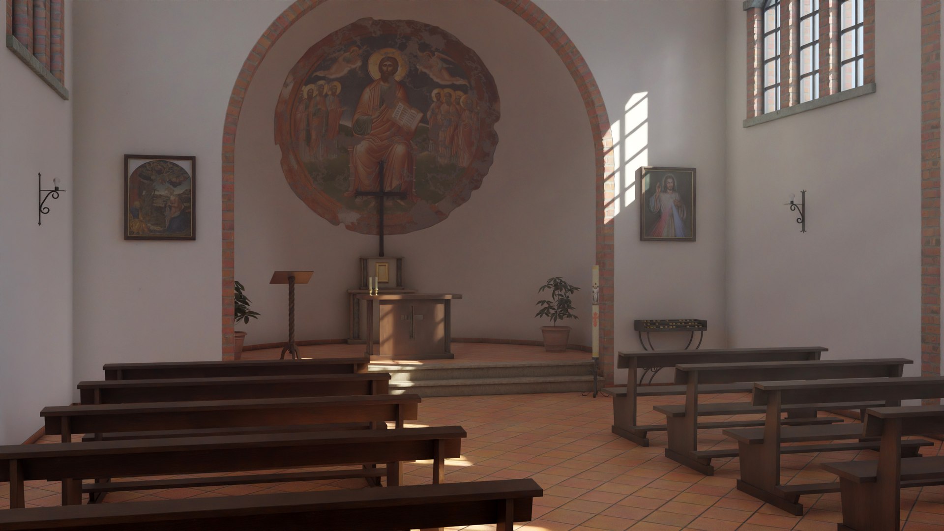 Italian Country Church 3D Model - TurboSquid 2158253