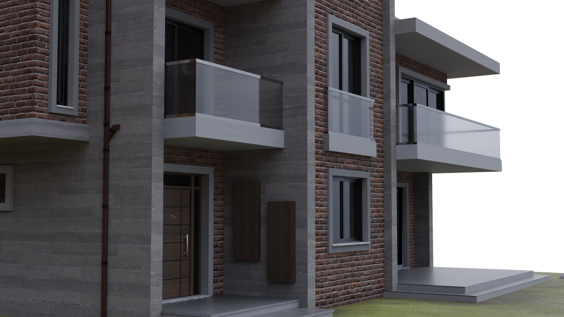 3D Concrete House model - TurboSquid 2105881