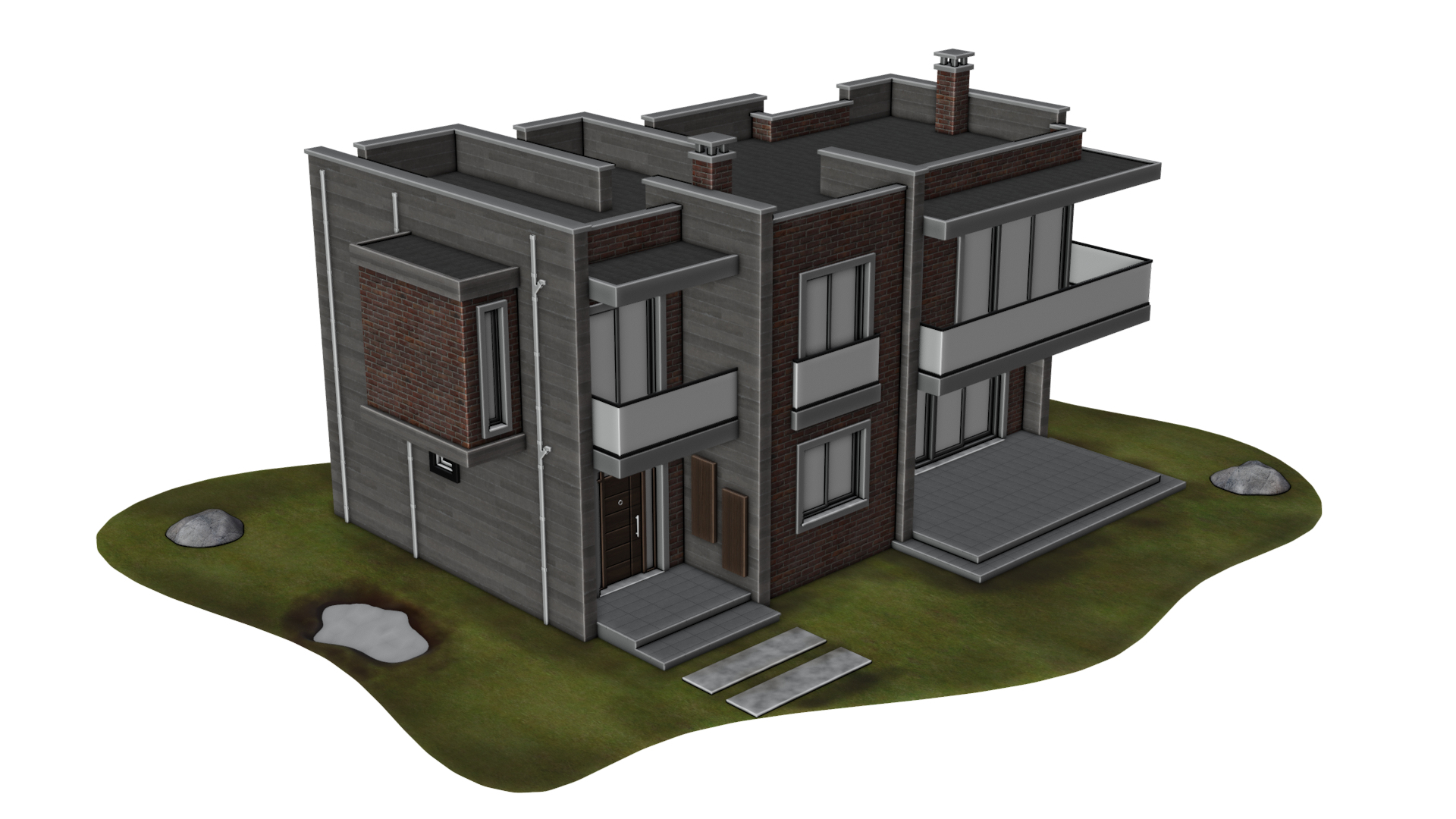 3D Concrete House model - TurboSquid 2105881