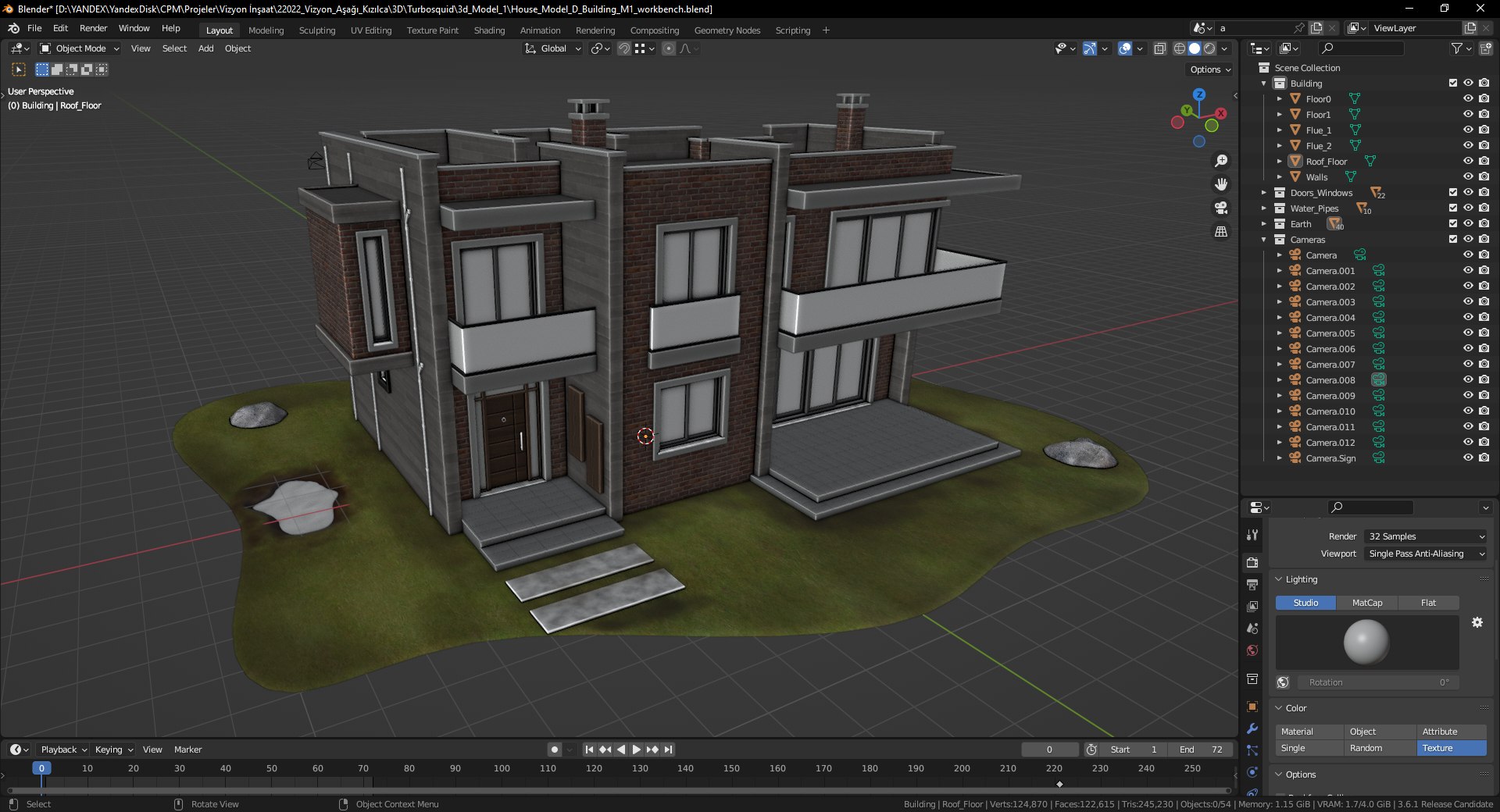 3D Concrete House model - TurboSquid 2105881