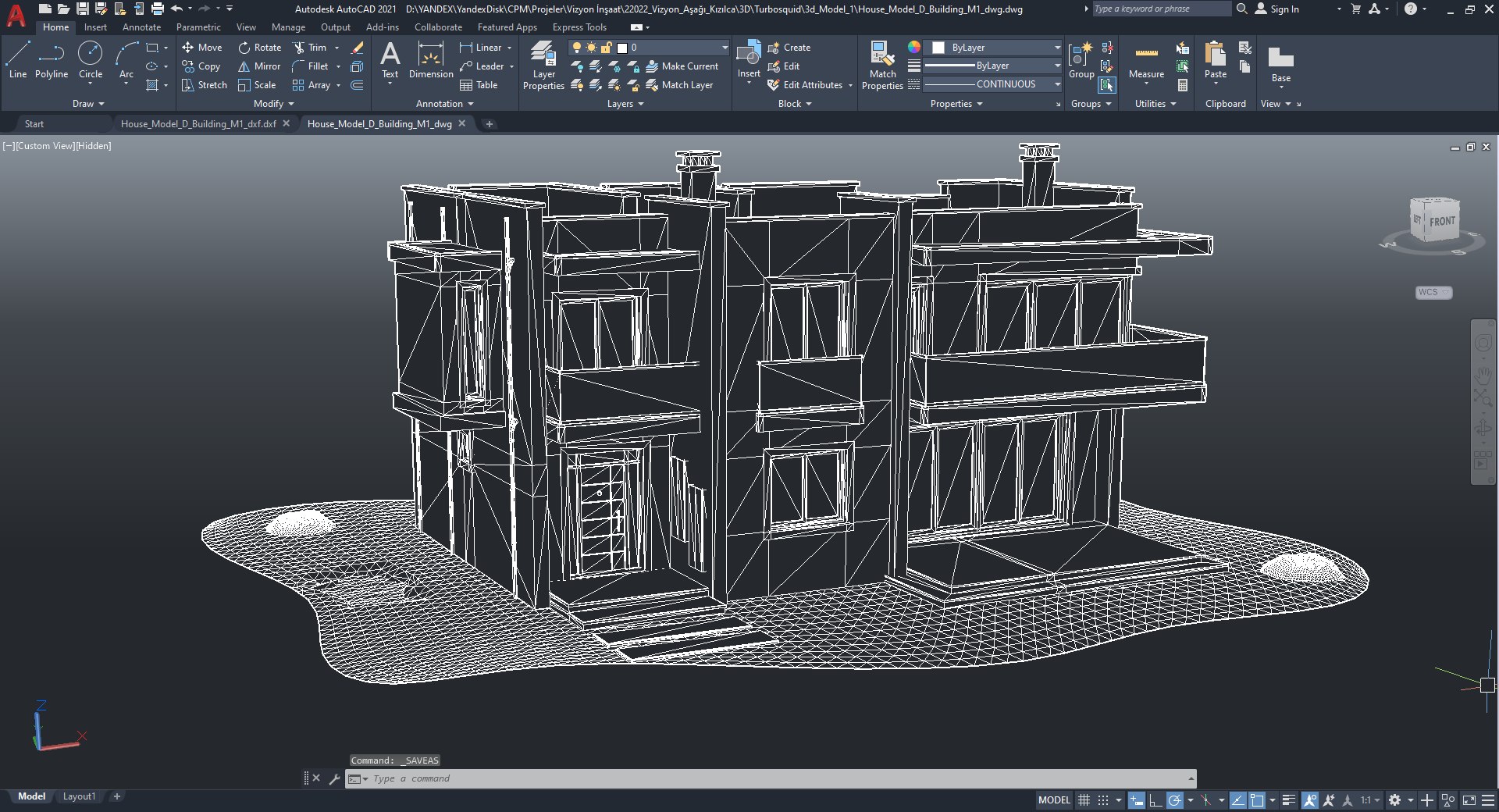 3D Concrete House model - TurboSquid 2105881
