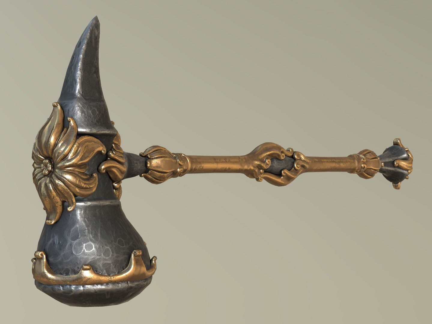 Fantasy Two-handed Hammer 3D - TurboSquid 1306486