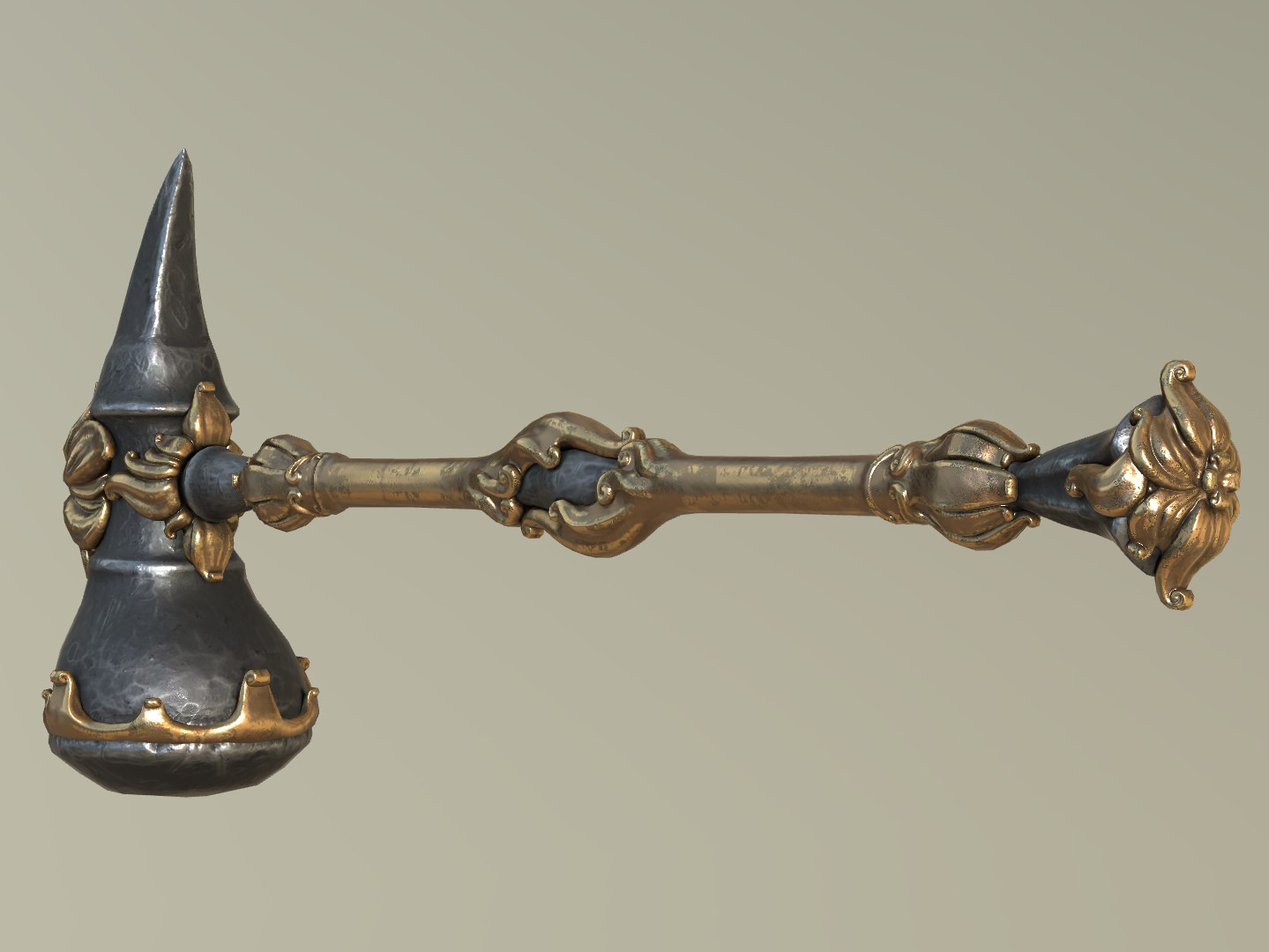 Fantasy Two-handed Hammer 3D - TurboSquid 1306486