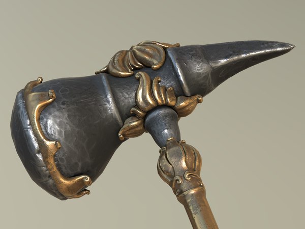 Fantasy two-handed hammer 3D - TurboSquid 1306486