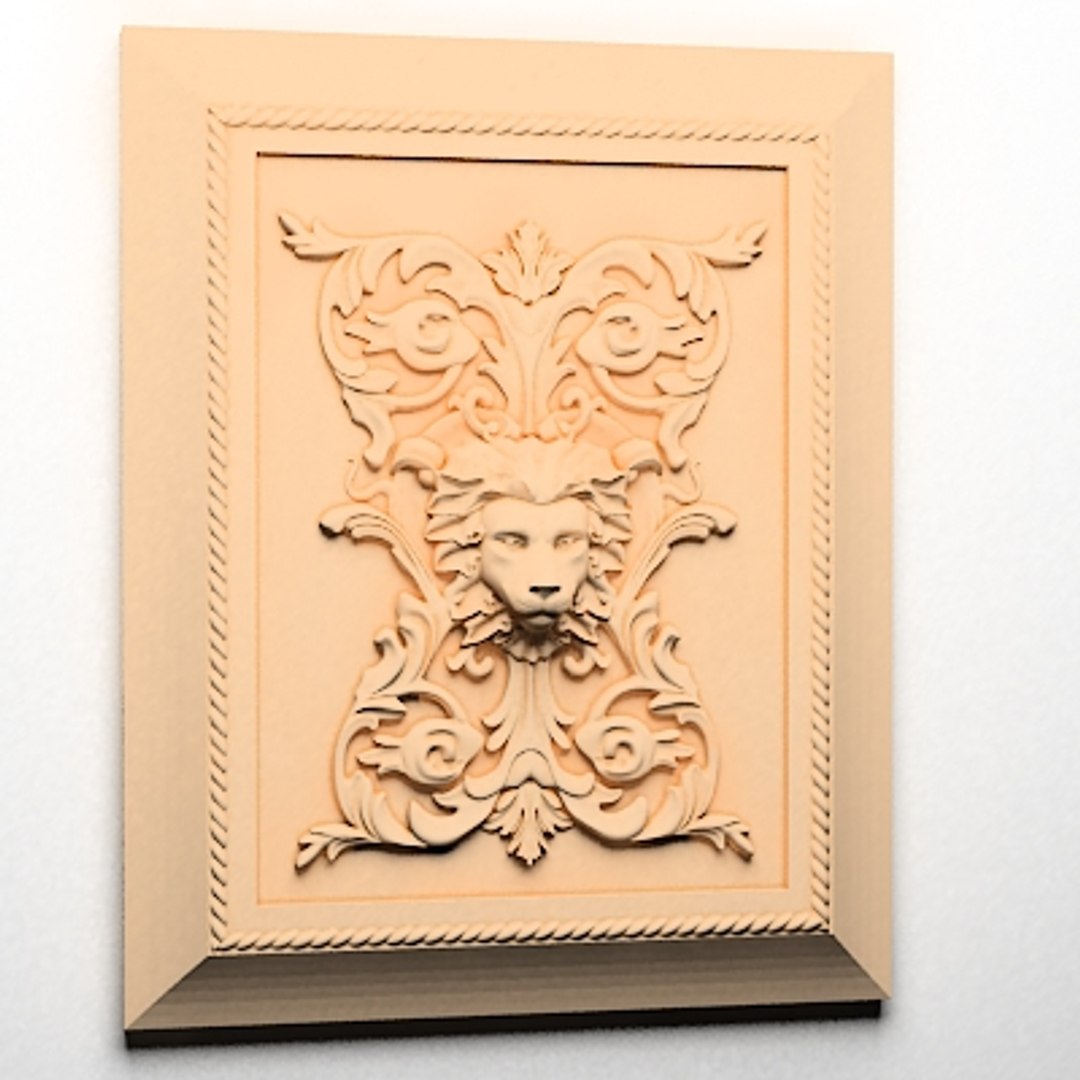 classical interior wall 3d model