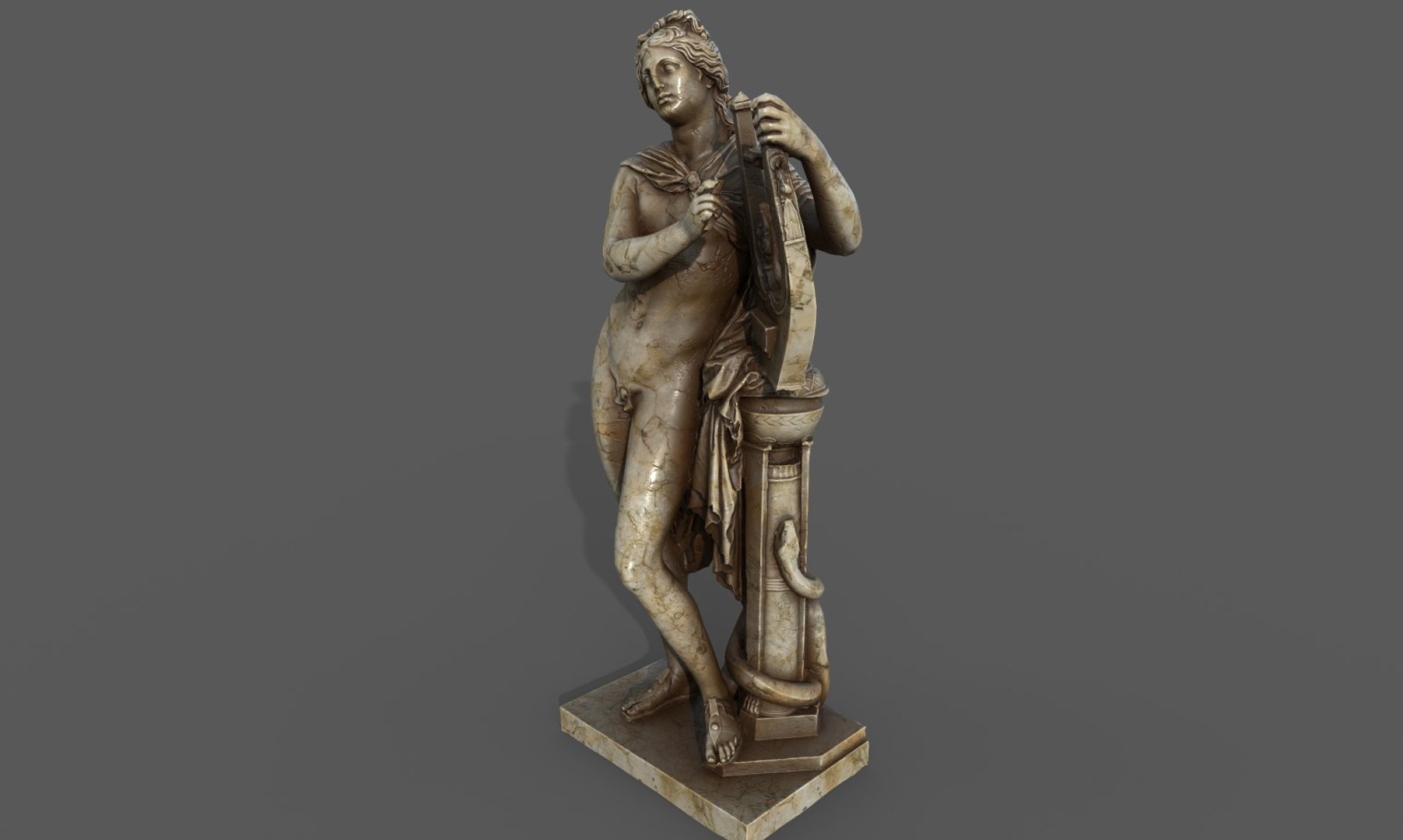 3D Statue of Apollo 3 model - TurboSquid 1824703