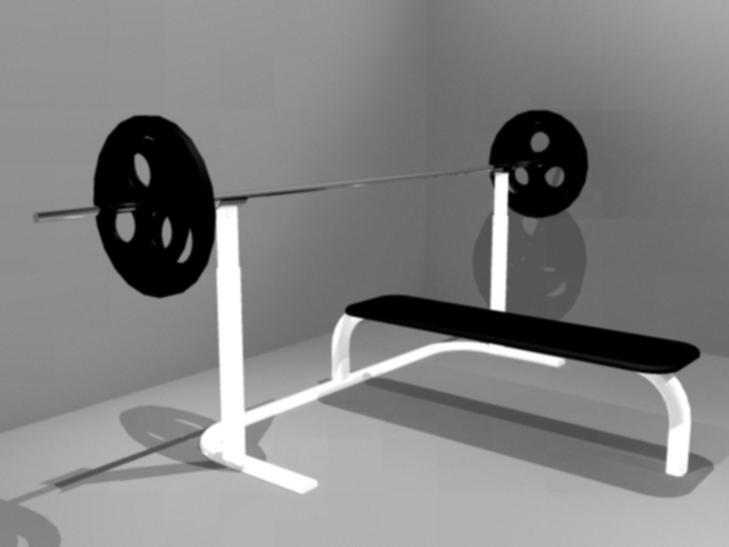 exercise bench press 3d model