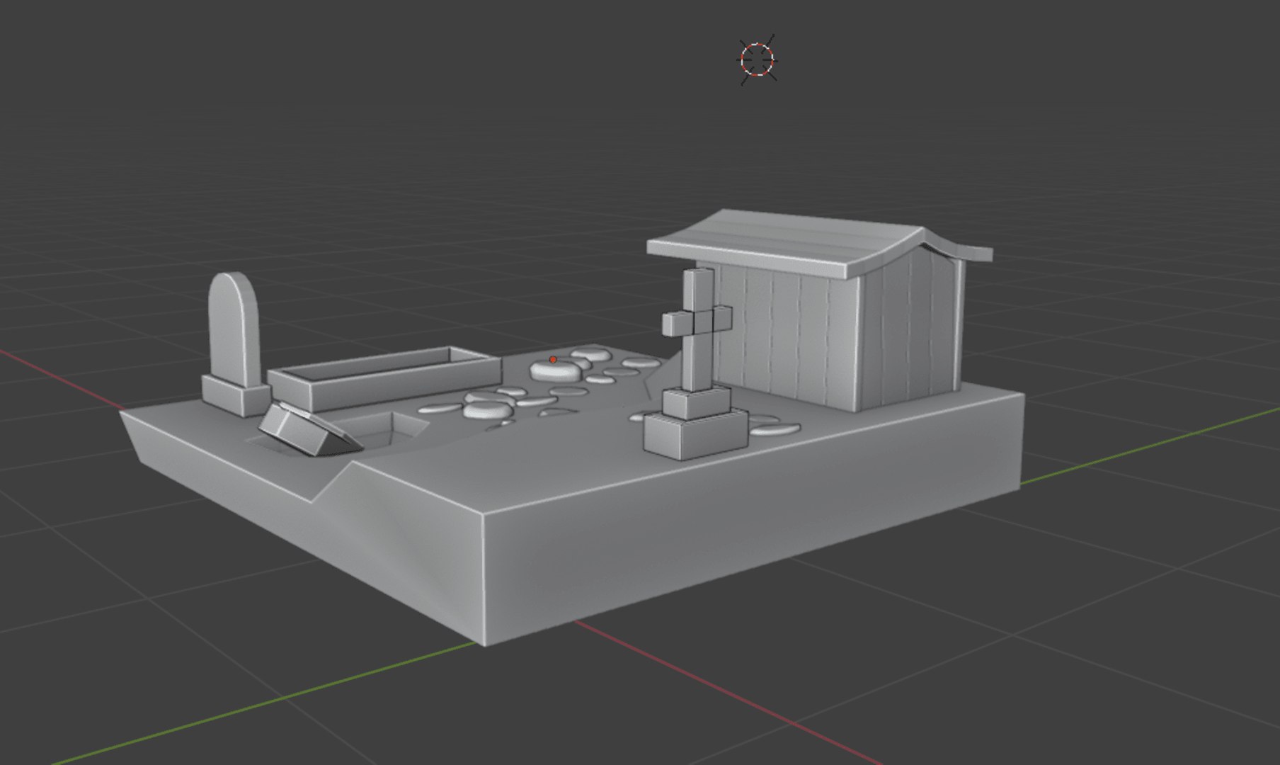 3D Model Cemetery Scene - TurboSquid 2212869