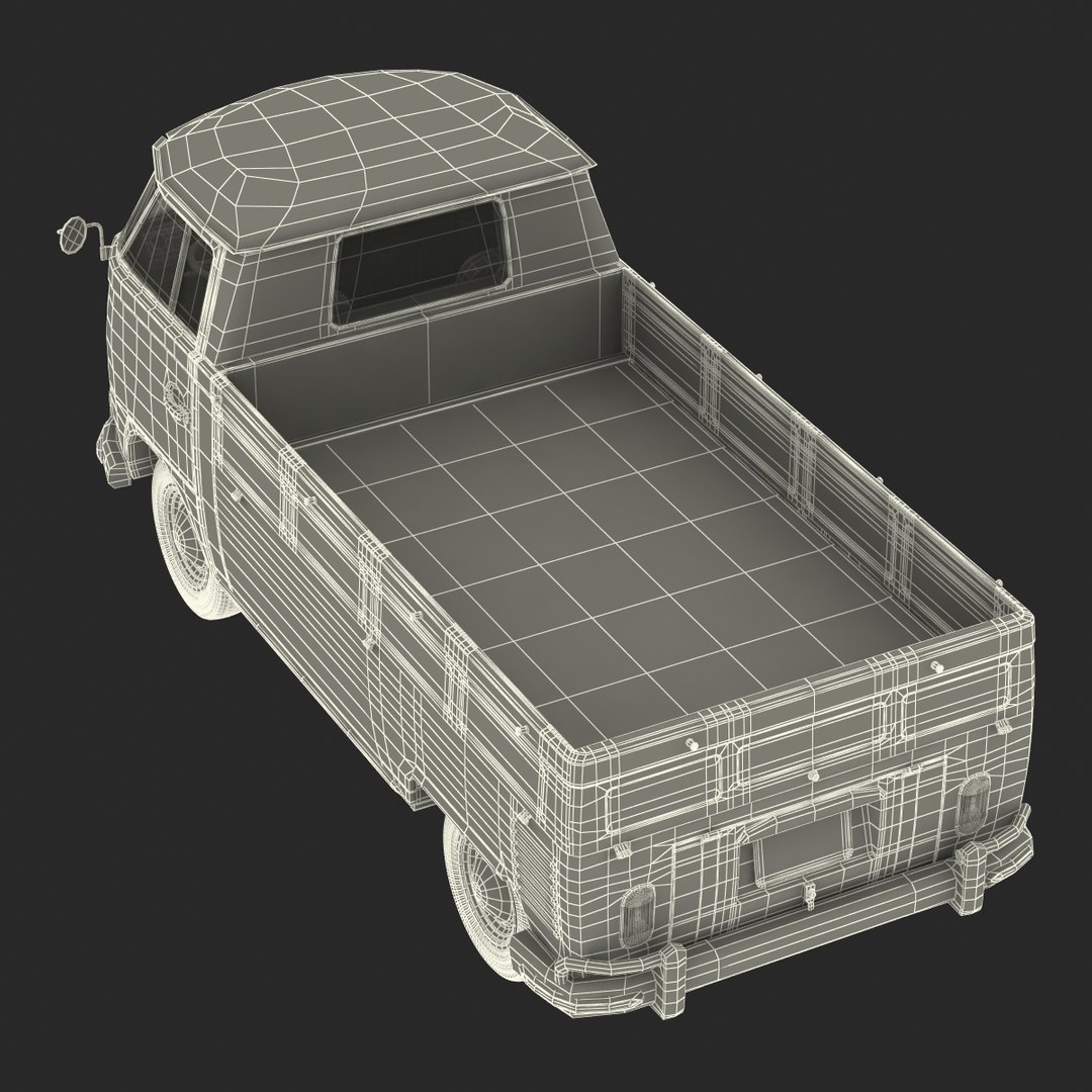 volkswagen type 2 single 3d model