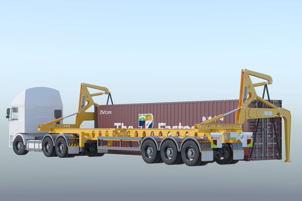 3D Generic 20 ft and 40 ft Container Sidelifter Rigged Animated ...