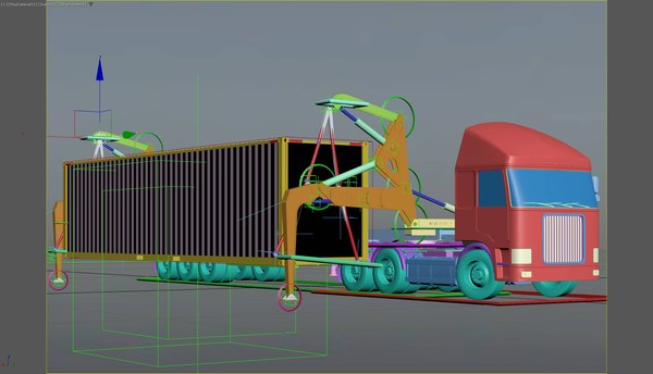 3D Generic 20 ft and 40 ft Container Sidelifter Rigged Animated ...