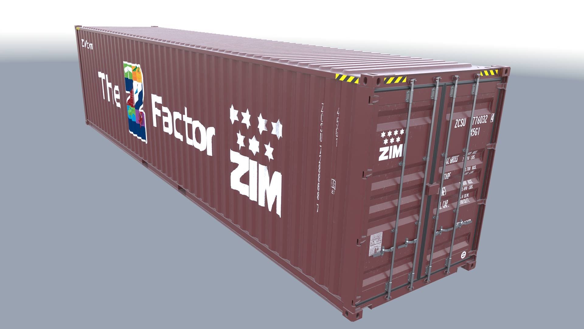 3D Generic 20 Ft And 40 Ft Container Sidelifter Rigged Animated ...