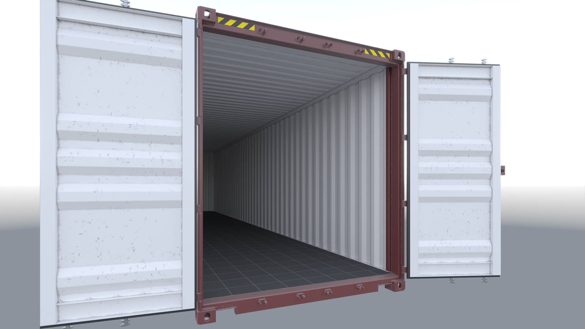 3D Generic 20 Ft And 40 Ft Container Sidelifter Rigged Animated ...