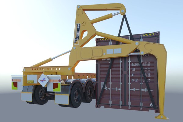 3D Generic 20 ft and 40 ft Container Sidelifter Rigged Animated ...