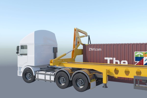 3D Generic 20 ft and 40 ft Container Sidelifter Rigged Animated ...