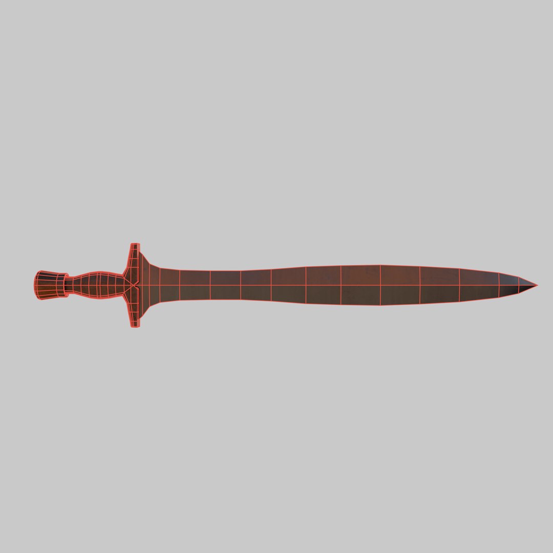 3D Model Sword With Brass Handle - TurboSquid 2083329