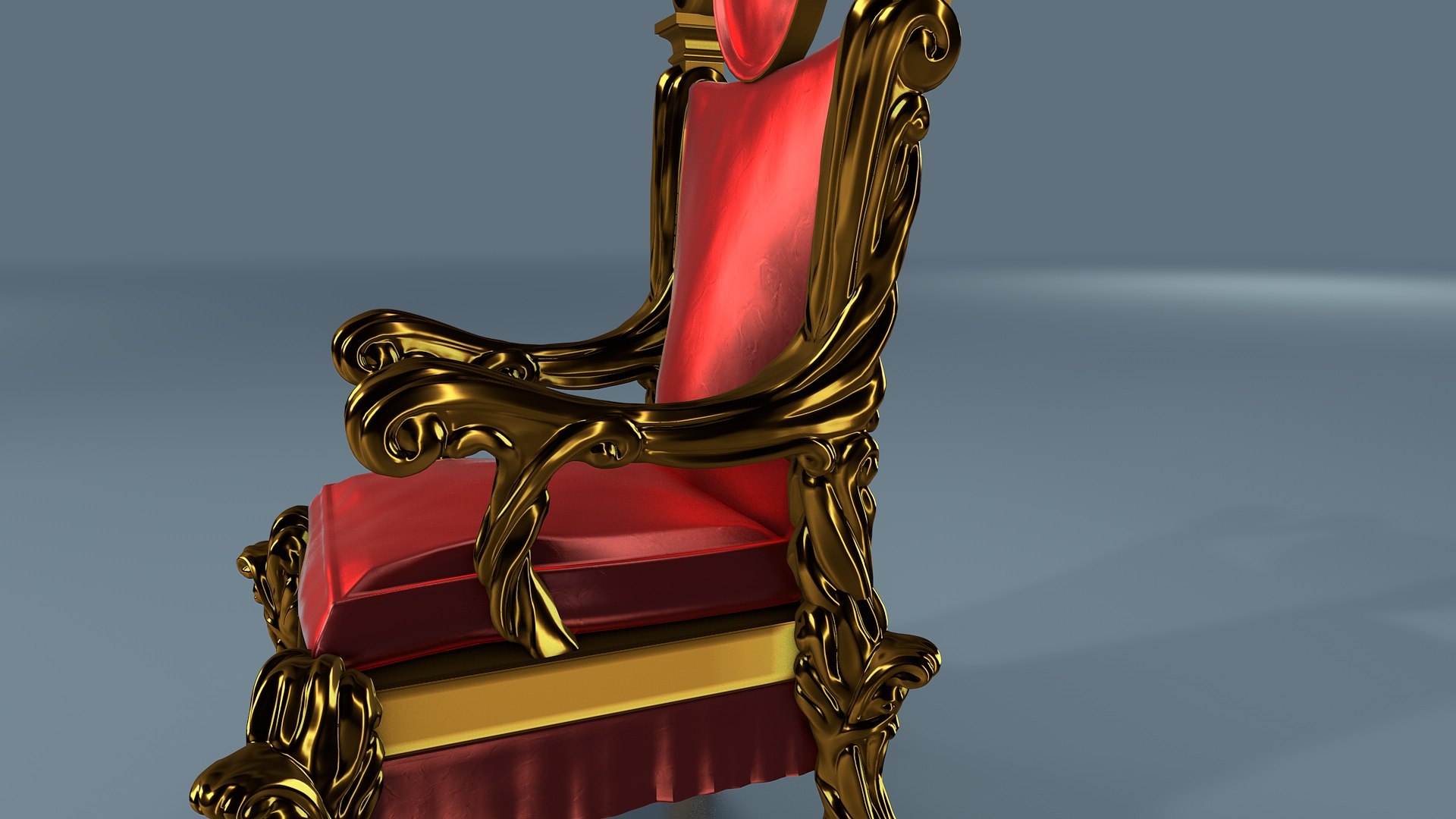 Realistic King Throne 3D Model - TurboSquid 1706387
