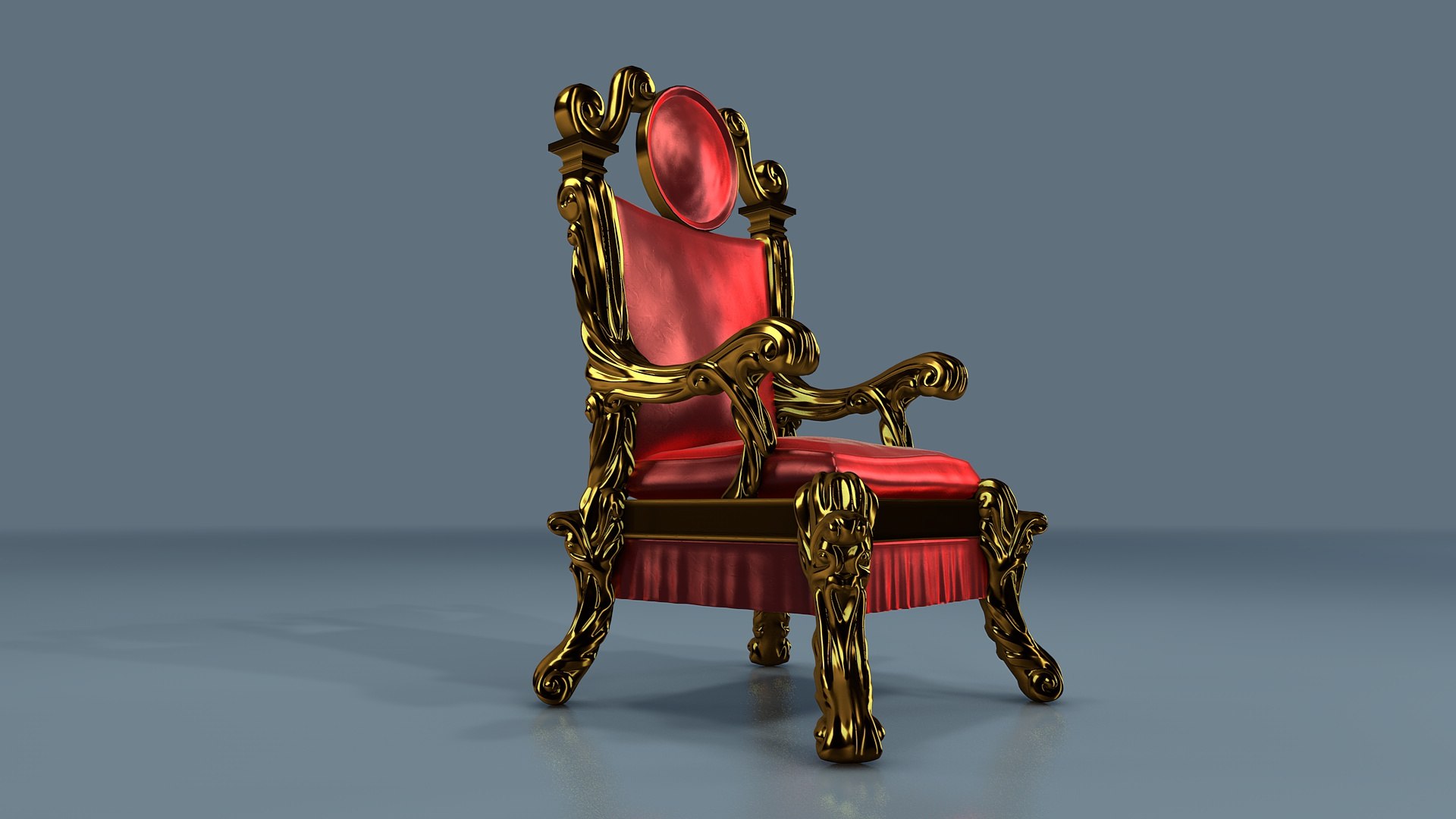 Realistic King Throne 3D Model - TurboSquid 1706387