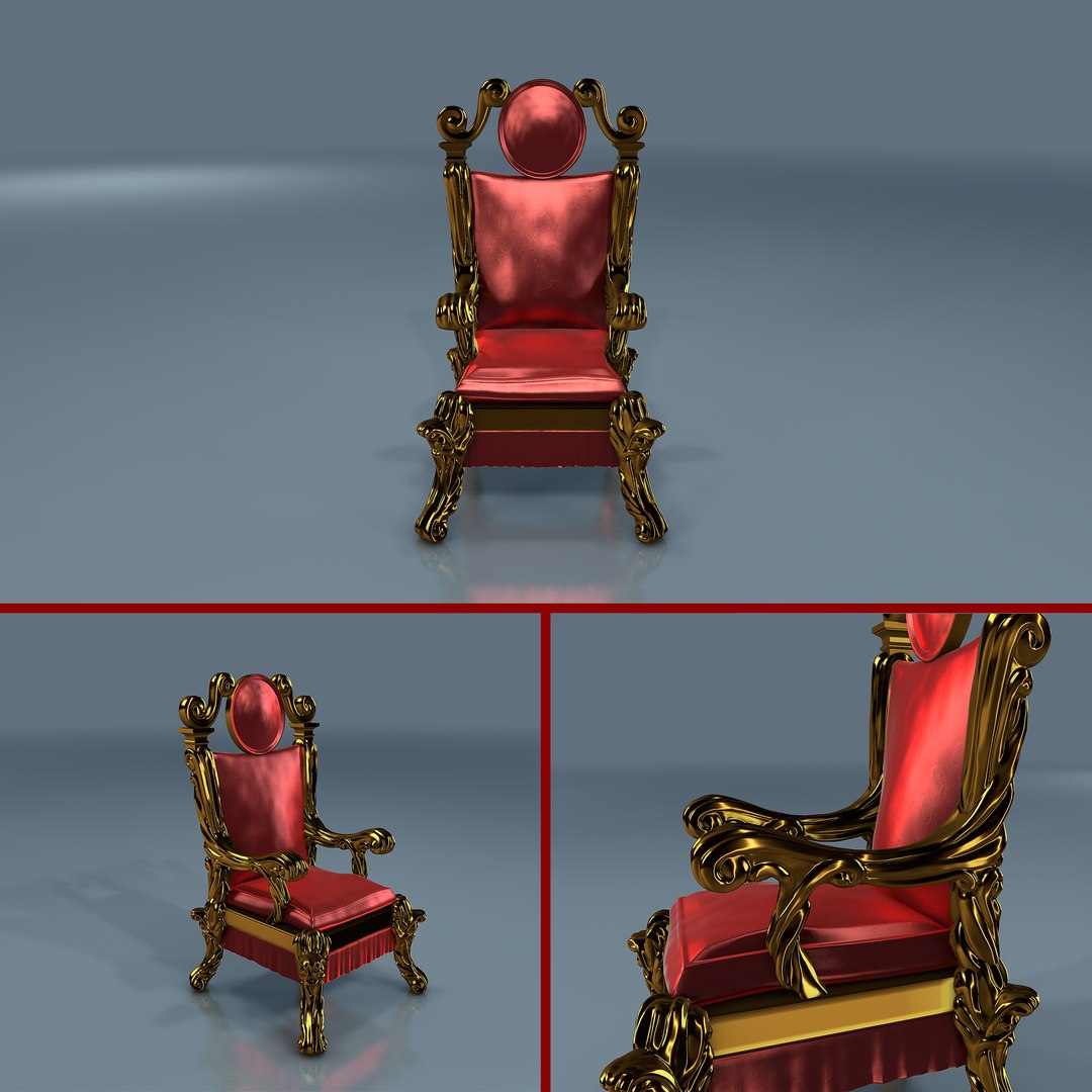 Realistic King Throne 3D Model - TurboSquid 1706387