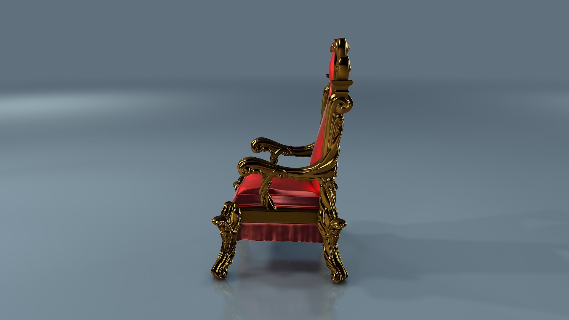 Realistic King Throne 3D Model - TurboSquid 1706387