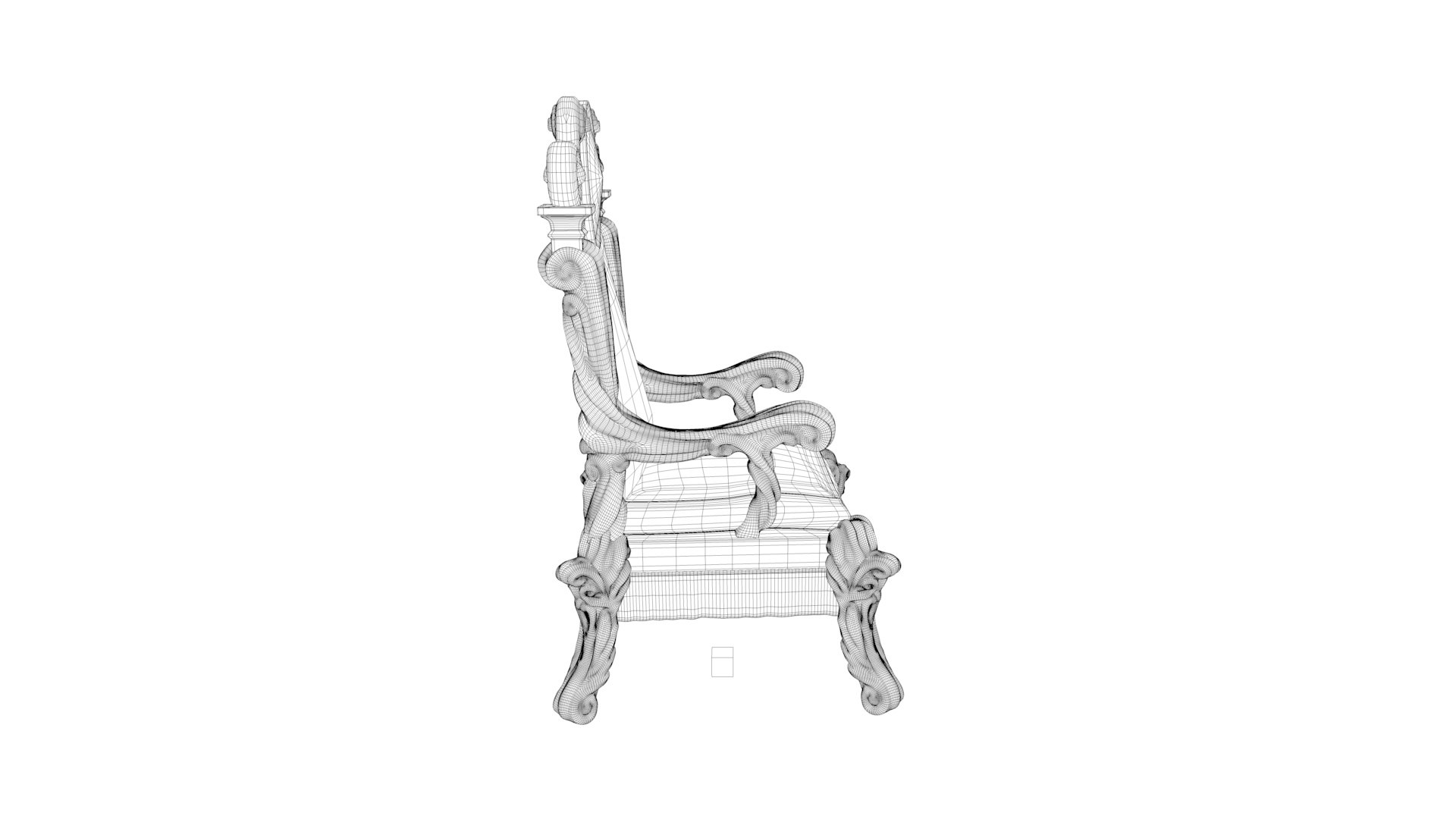 Realistic King Throne 3D Model - TurboSquid 1706387