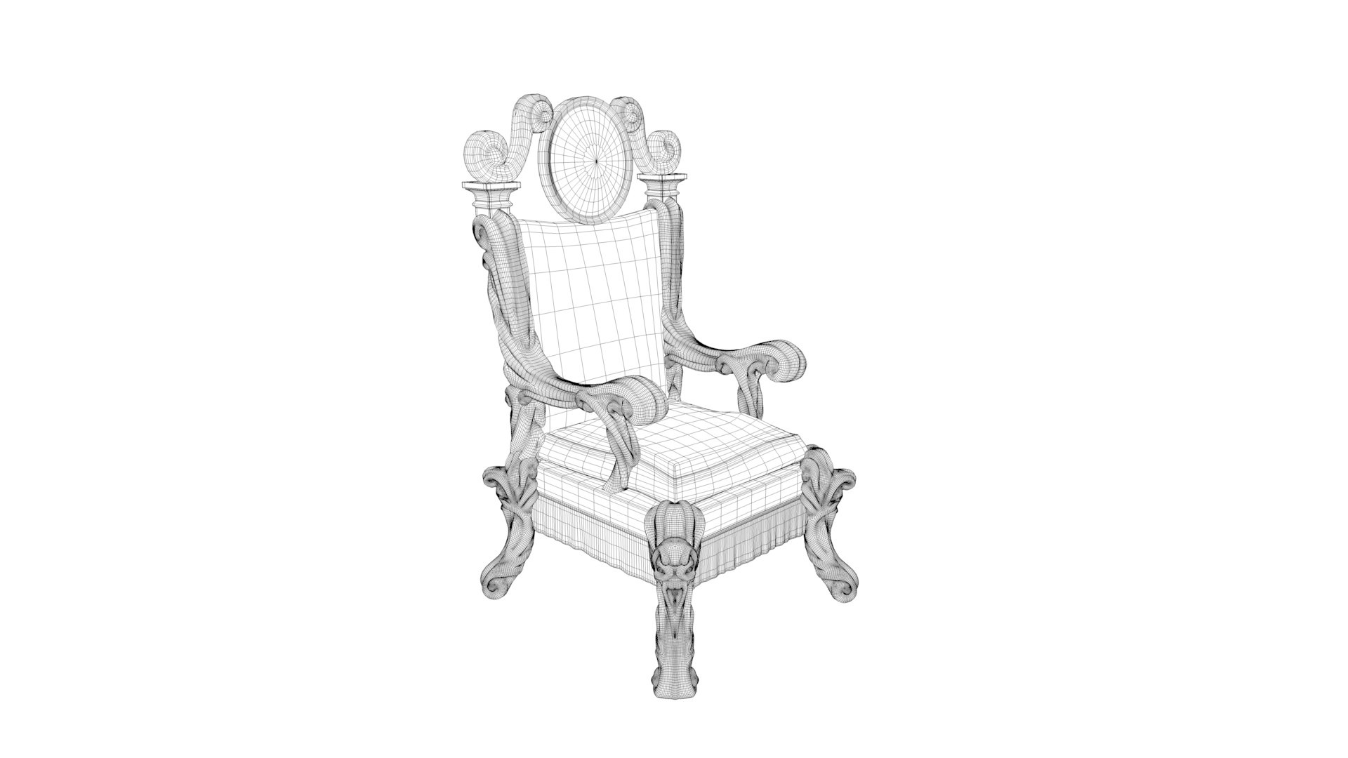 Realistic King Throne 3D Model - TurboSquid 1706387