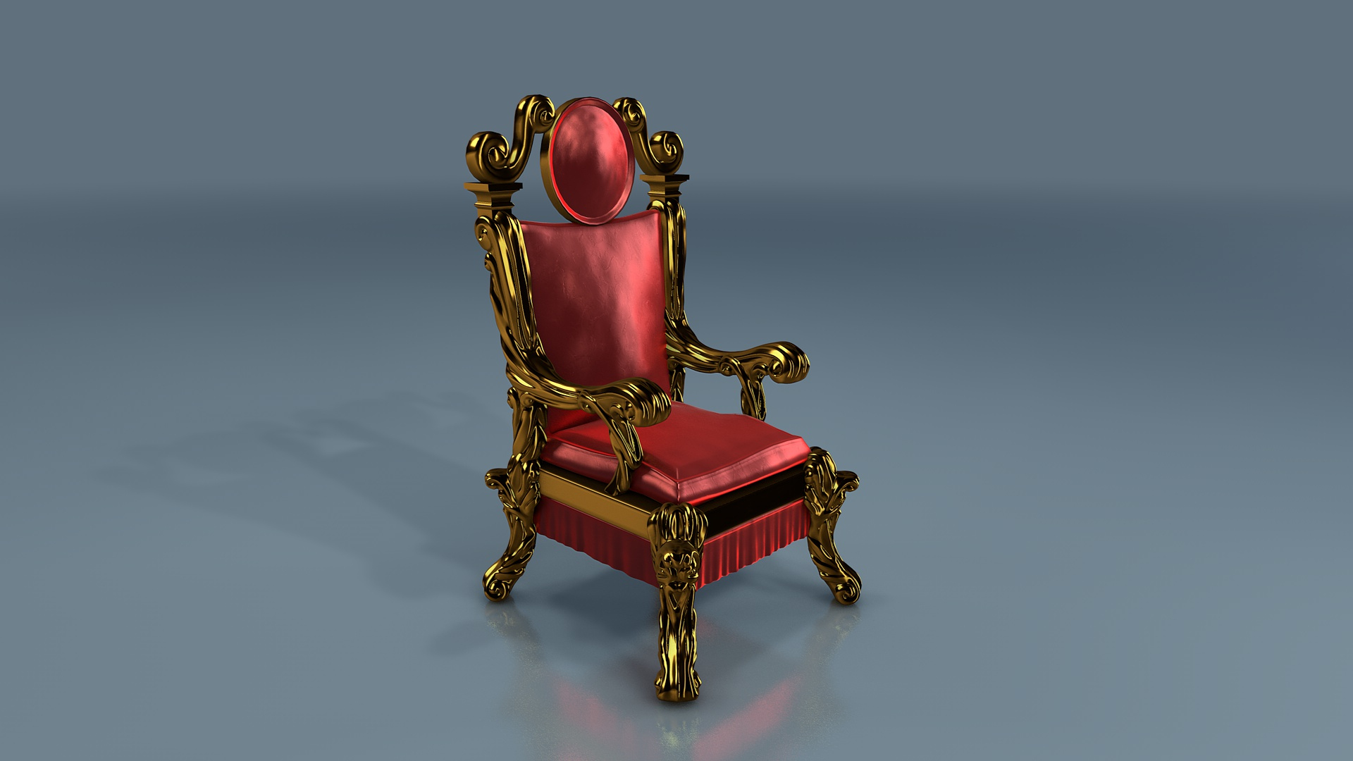 Realistic king throne 3D model - TurboSquid 1706387