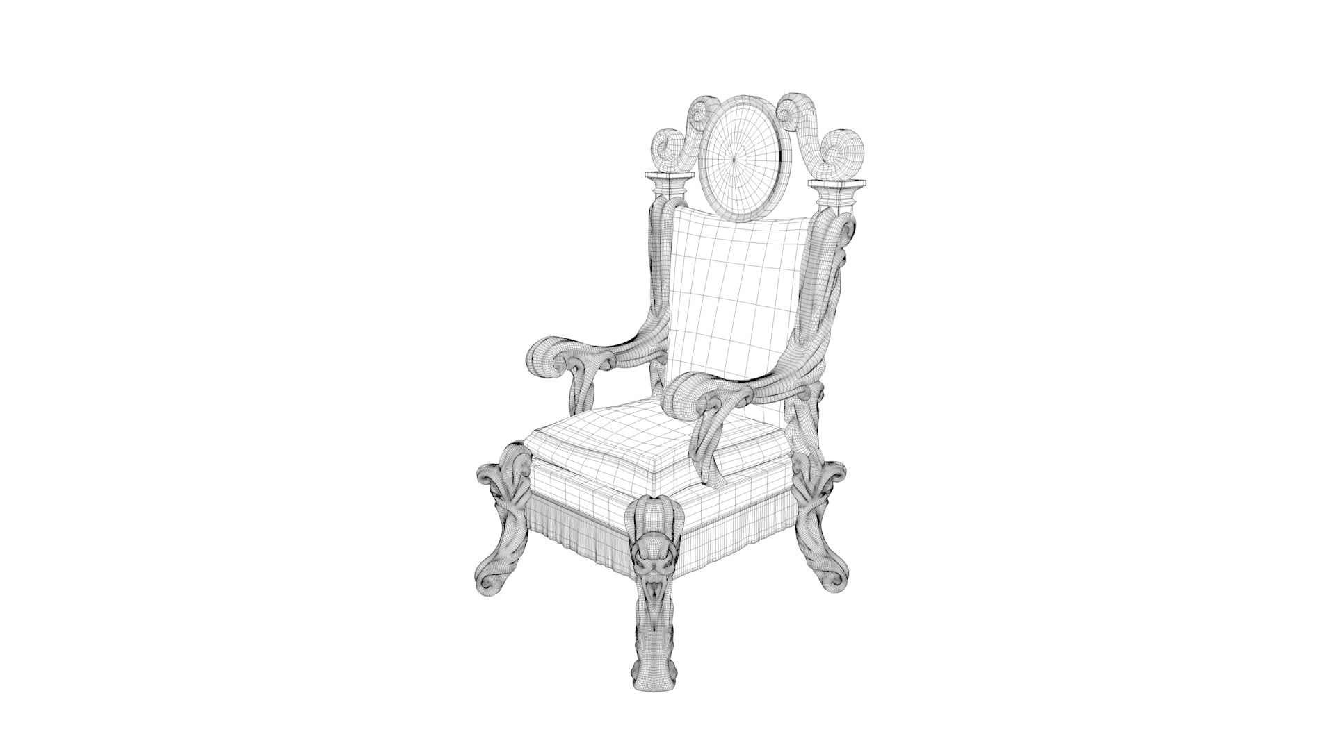 Realistic King Throne 3D Model - TurboSquid 1706387