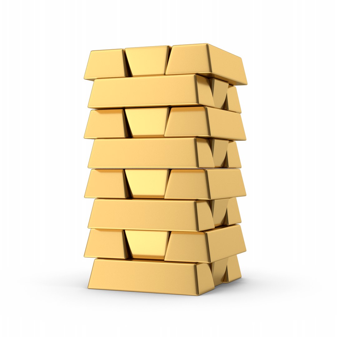 Stack Of Gold Bars 3D Model - TurboSquid 2233681
