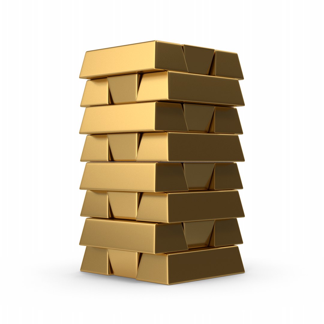 Stack Of Gold Bars 3D Model - TurboSquid 2233681