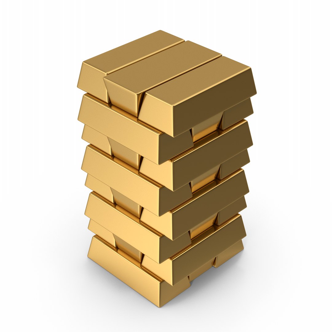 Stack Of Gold Bars 3D Model - TurboSquid 2233681