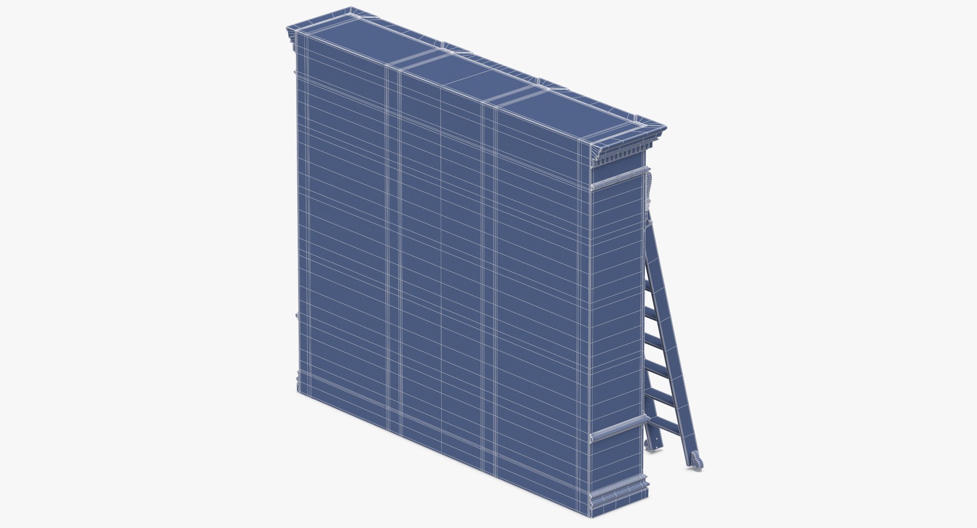 3D Classical Book Shelf Model - TurboSquid 1334694