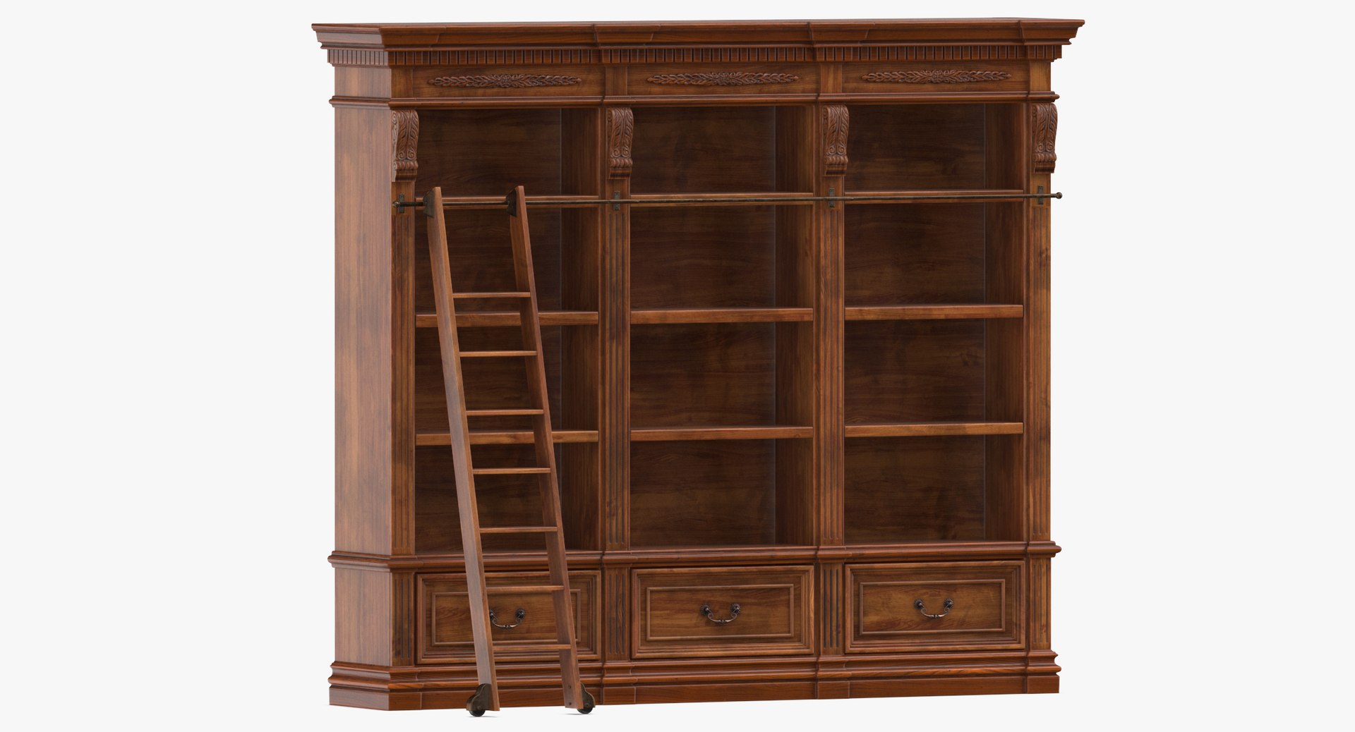 3D Classical Book Shelf Model - TurboSquid 1334694