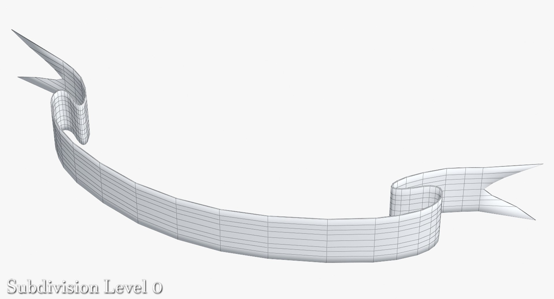 Banner Ribbon 3d Obj